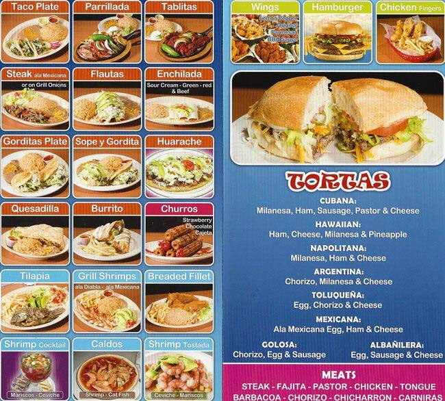 Menu at Crazy Tacos restaurant, Plano