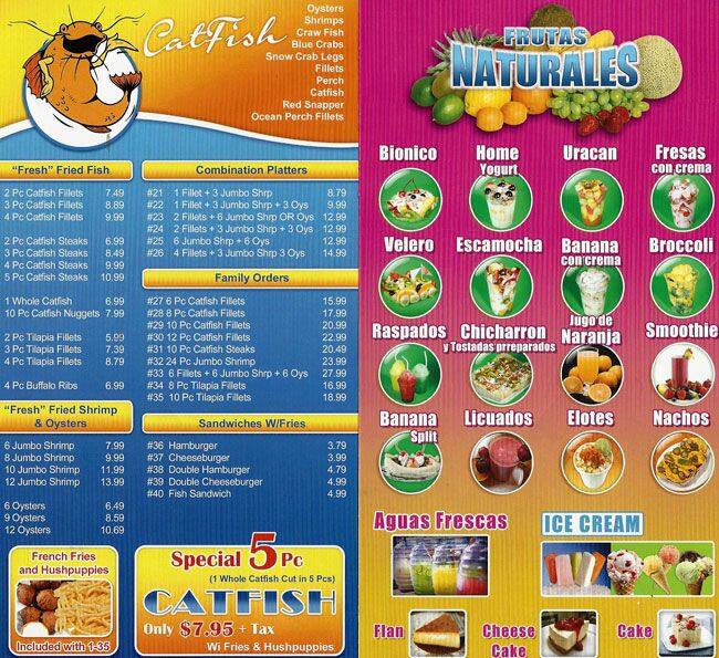 Menu at Crazy Tacos restaurant, Plano