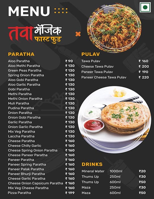Menu of Tawa Magic, Borivali West, Mumbai