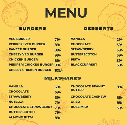Menu of Jolly Foods, Tambaram, Chennai
