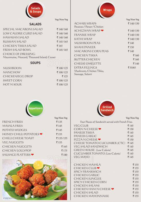 Menu at Foodfather, New Delhi