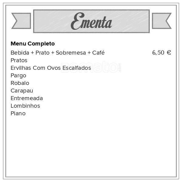 Menu at A Gruta restaurant, Moscavide, R. Laureano de Oliveira 31