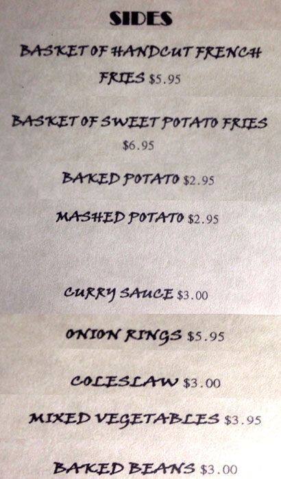 Menu at Saints & Sinners pub & bar, New York City, 59-21 Roosevelt Ave