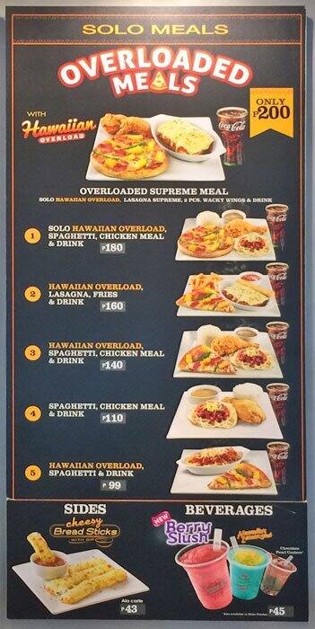 greenwich menu price list