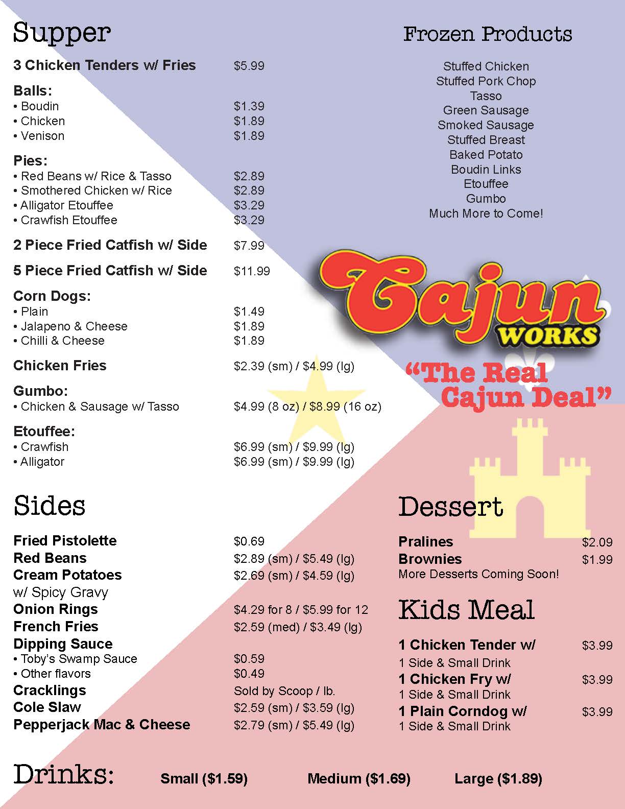 Cajun Works Menu Menu For Cajun Works Breaux Bridge Lafayette cajun-works-menu-menu-for-cajun-works-breaux-bridge-lafayette
