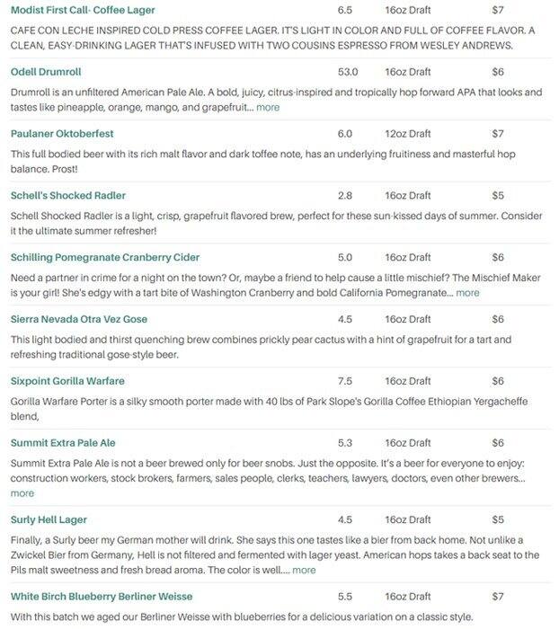 Menu at The Howe Daily Kitchen pub & bar, Minneapolis