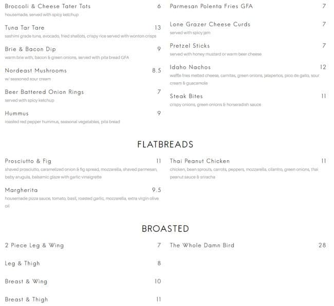 Menu at The Howe Daily Kitchen & Bar, Minneapolis