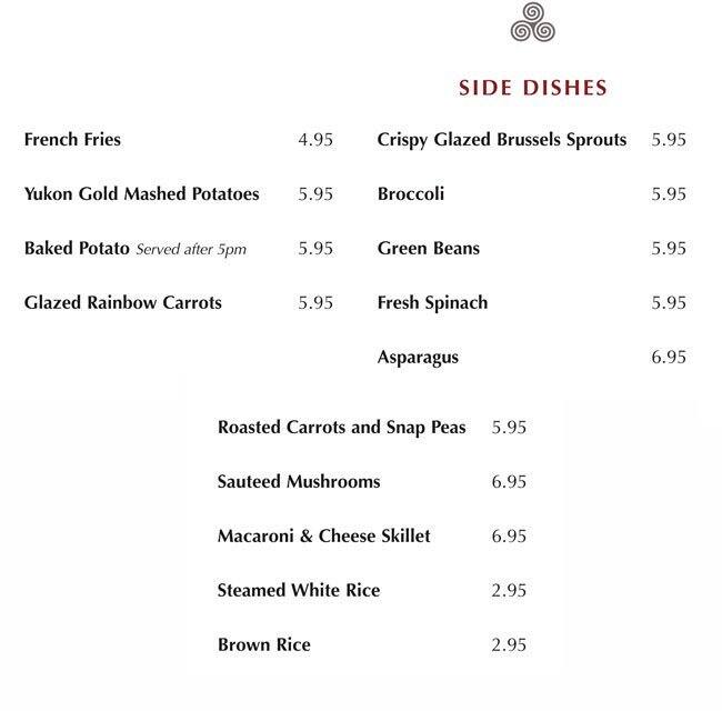 Menu at Grand Lux Cafe, Austin