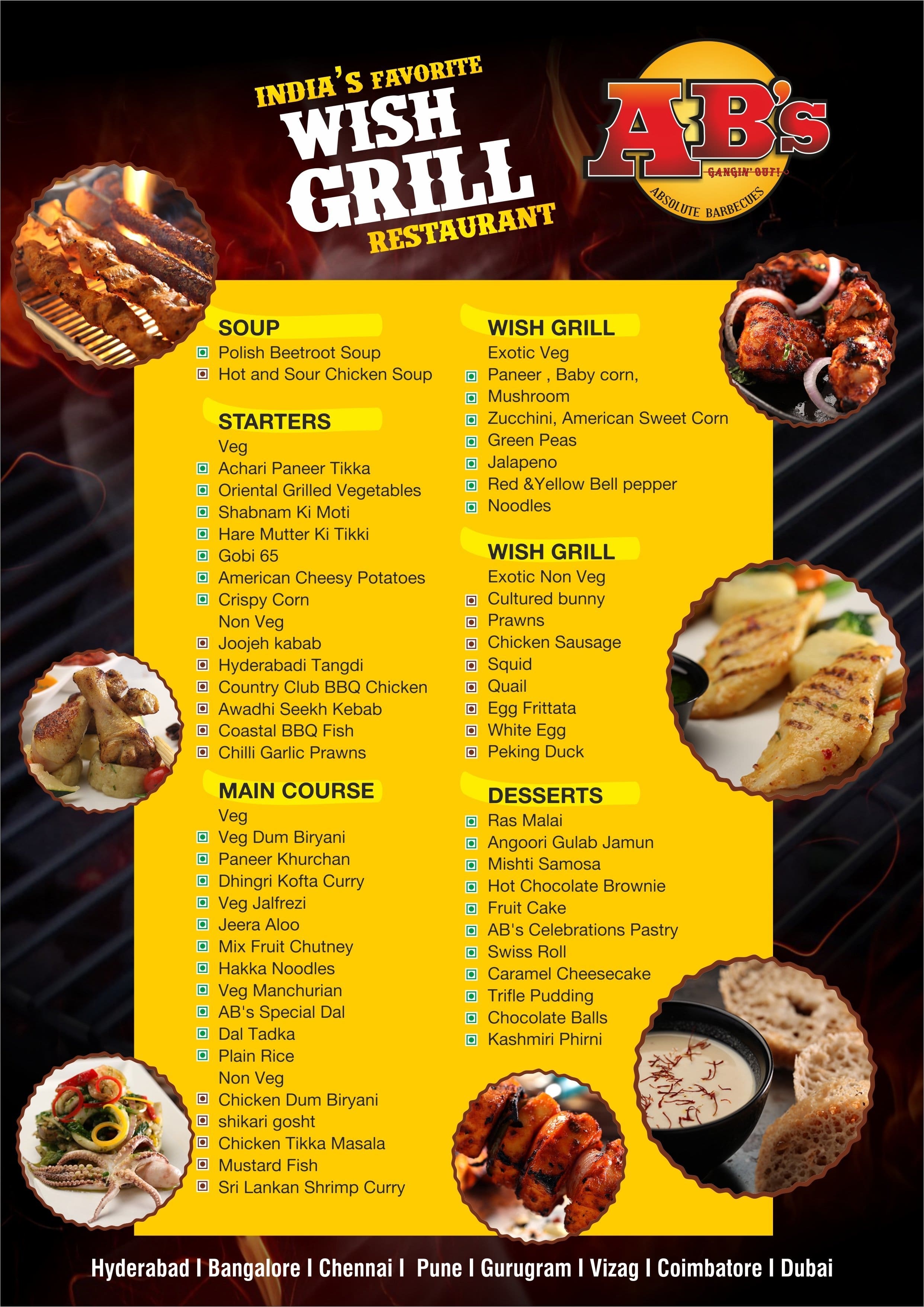 AB's - Absolute Barbecue a Coimbatore: Foto del Menu con Prezzi - Zomato