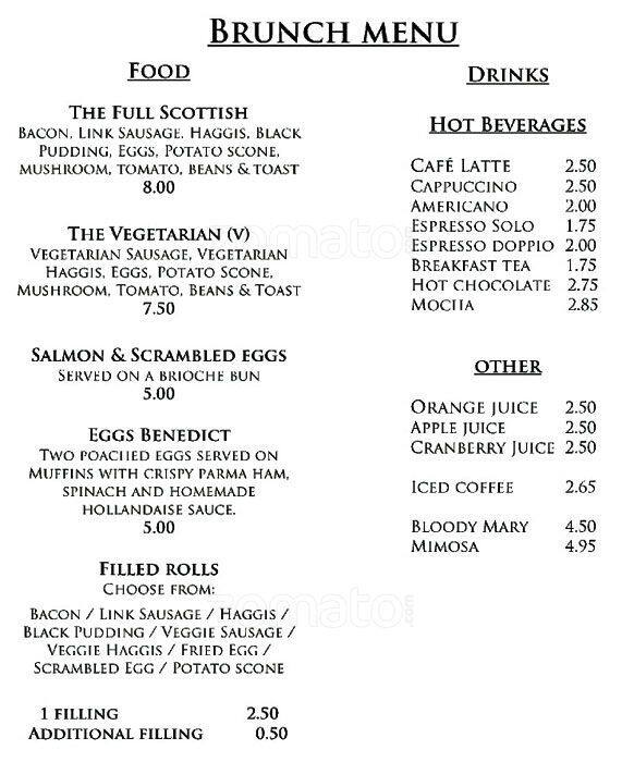 Menu at Mercat Bar and Kitchen, Edinburgh