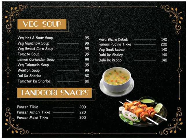 Menu of Manali Cafe and Lounge, Civil Lines, Jhansi