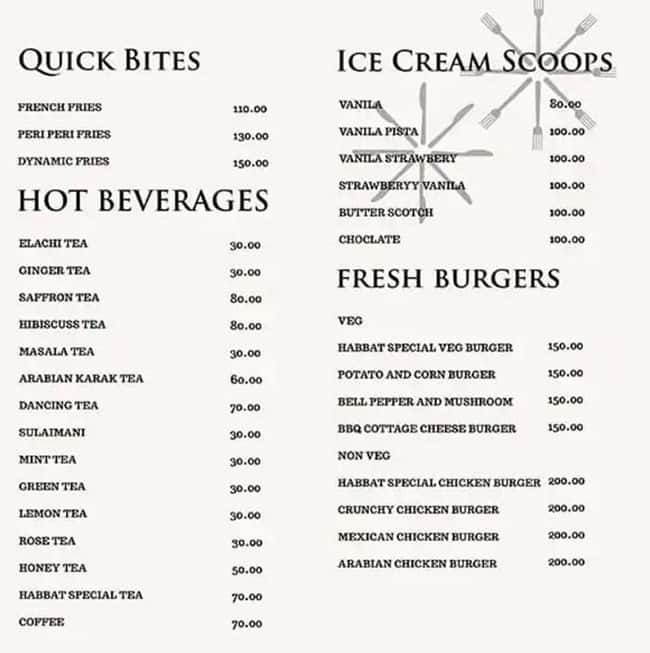 Menu of Chai Habbat, Sholinganallur, Chennai