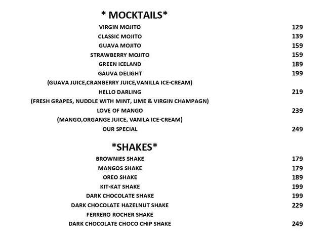 Menu of 4 The Taste, Mansarovar, Jaipur