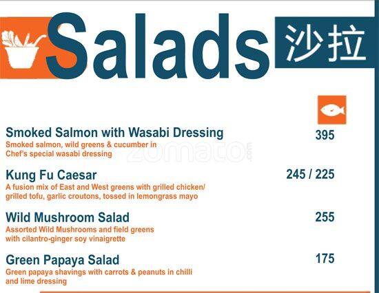 Menu at Ahoy! Asia, Kolkata