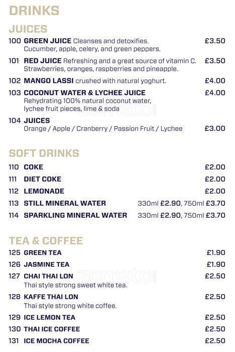 Menu at Ekachai restaurant, London, Unit 205 Southside Shopping Centre