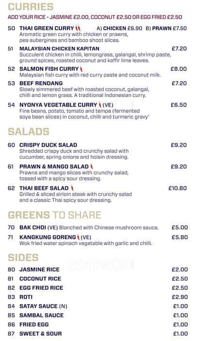 Menu at Ekachai restaurant, London, Unit 205 Southside Shopping Centre