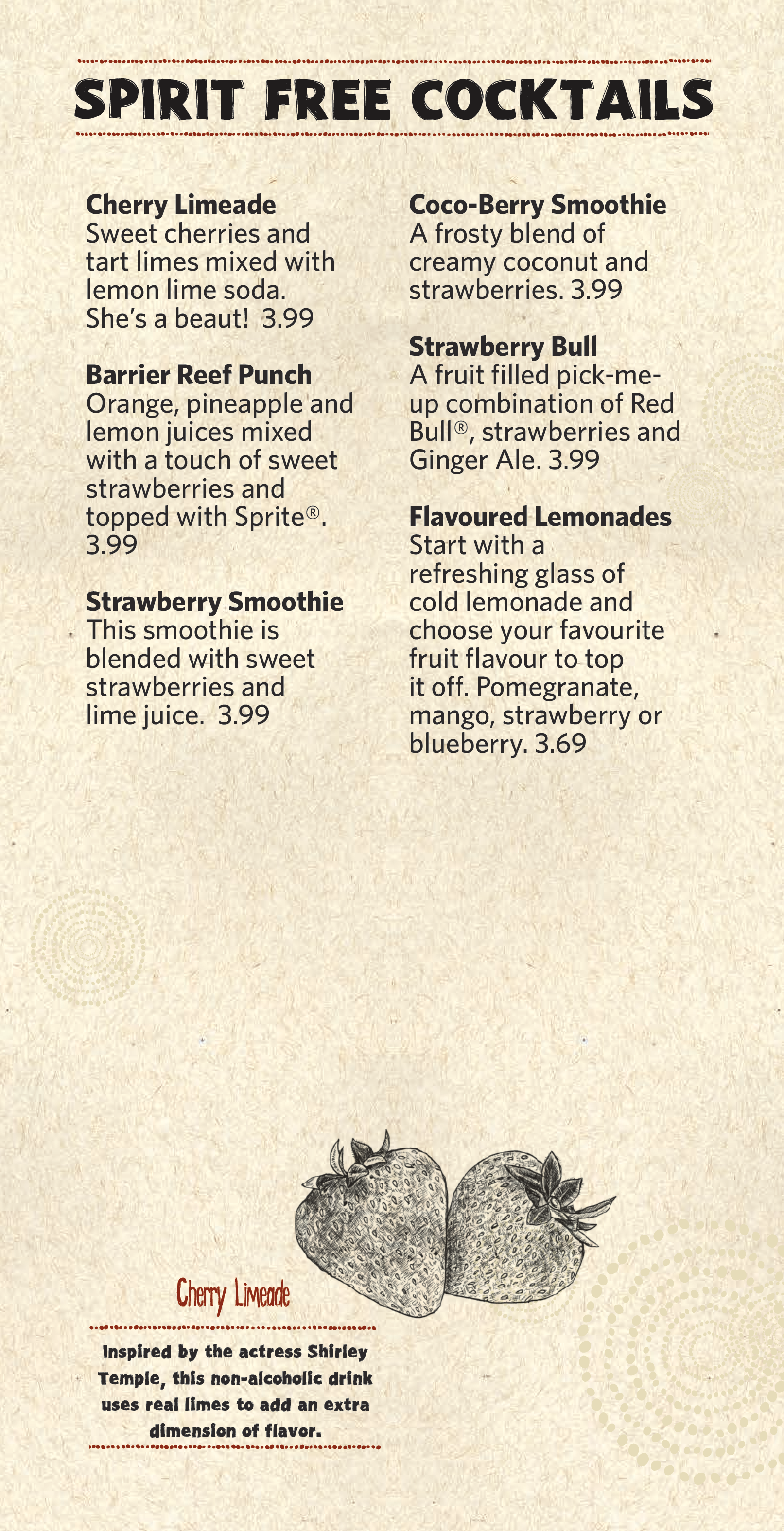 Menu at Outback Steakhouse, Edmonton, 137 Avenue