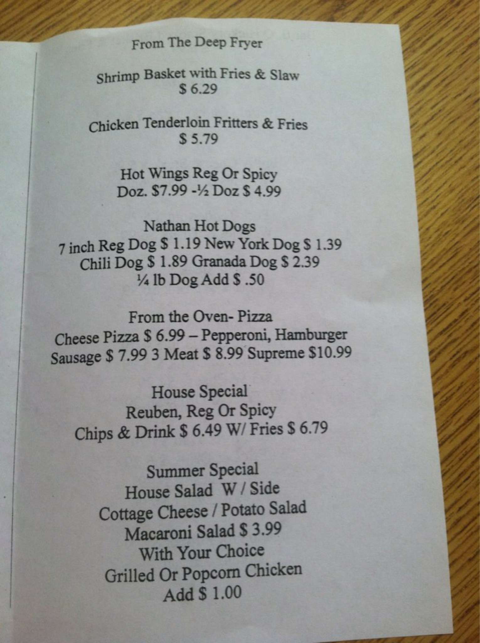 Menu at Edwards Corner Deli Shop, Kansas City