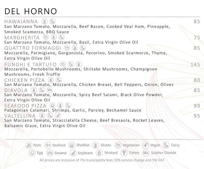 Menu at La Coco restaurant, Dubai