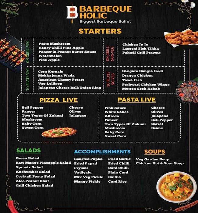 Menu of Barbeque Holic, Kondapur, Hyderabad