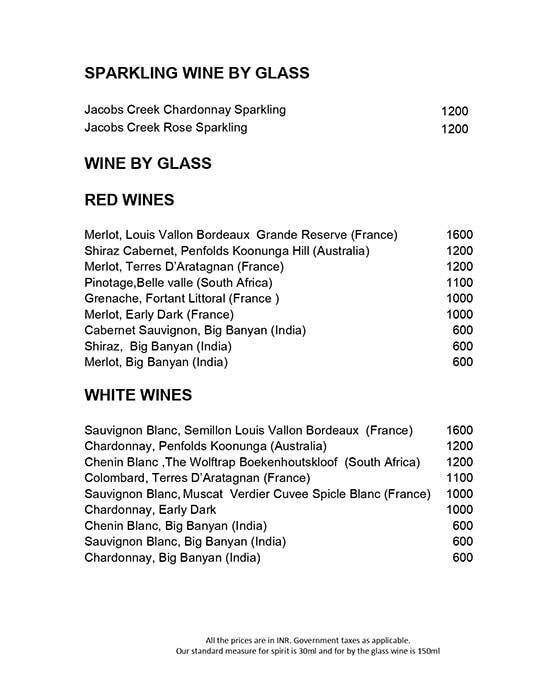 Menu at Blue Terrain, Bengaluru, Novotel Bengaluru Tech Park