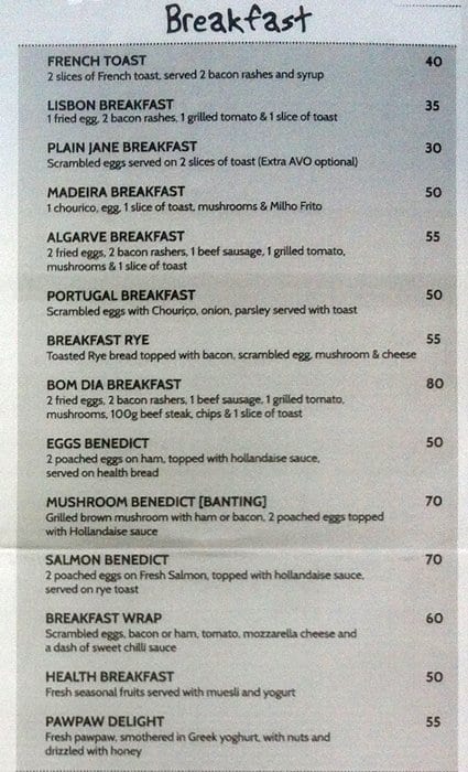 Bom Dia Delicacies Menu, Menu for Bom Dia Delicacies, Boksburg, East ...