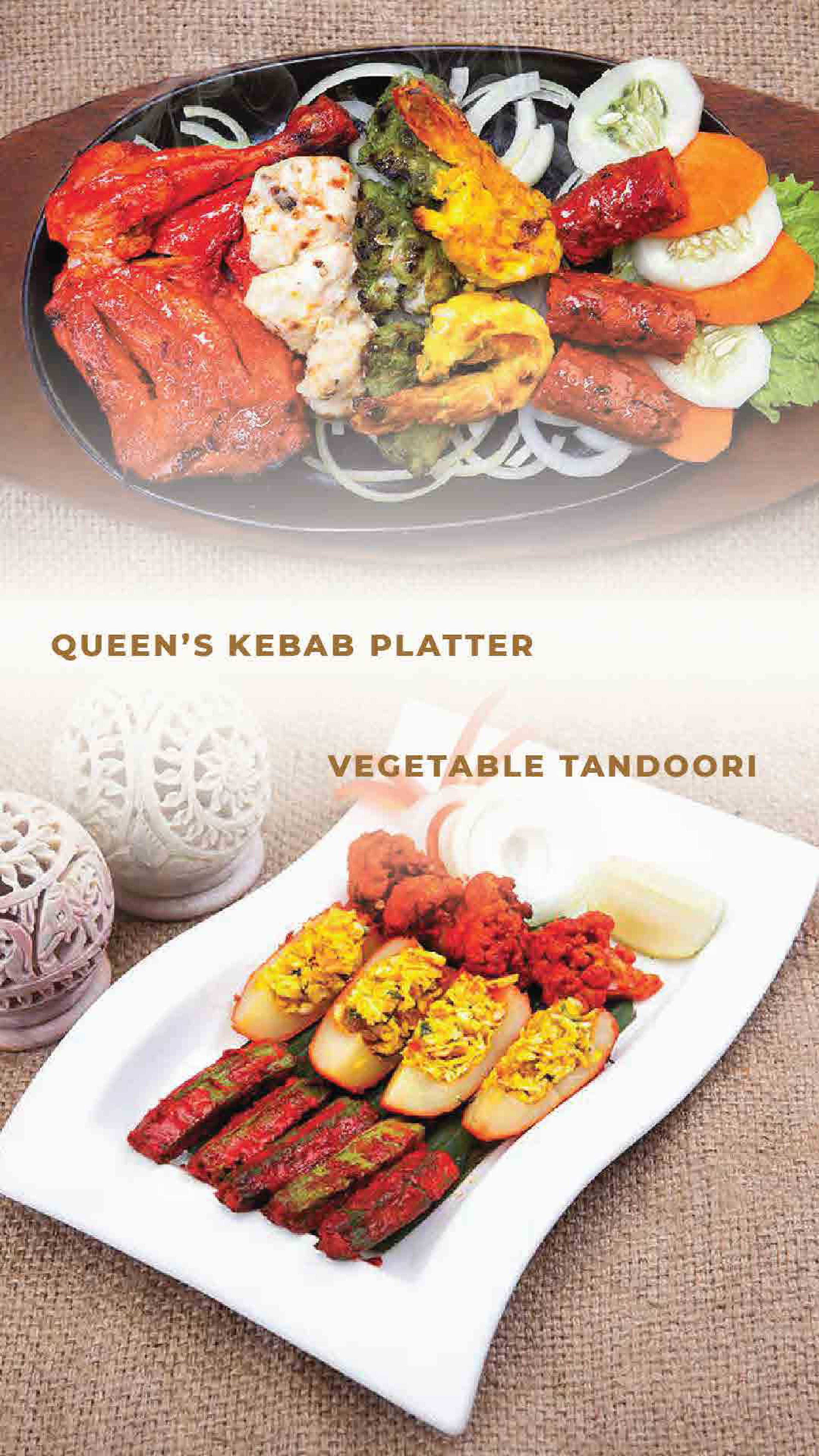 Menu at Queen's Tandoor restaurant, Jakarta, Plaza Bank Index