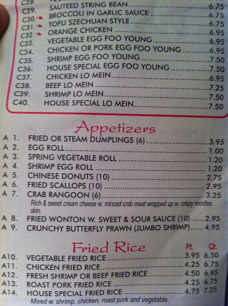 Menu at Wing Hing restaurant, Troy, E Long Lake Rd