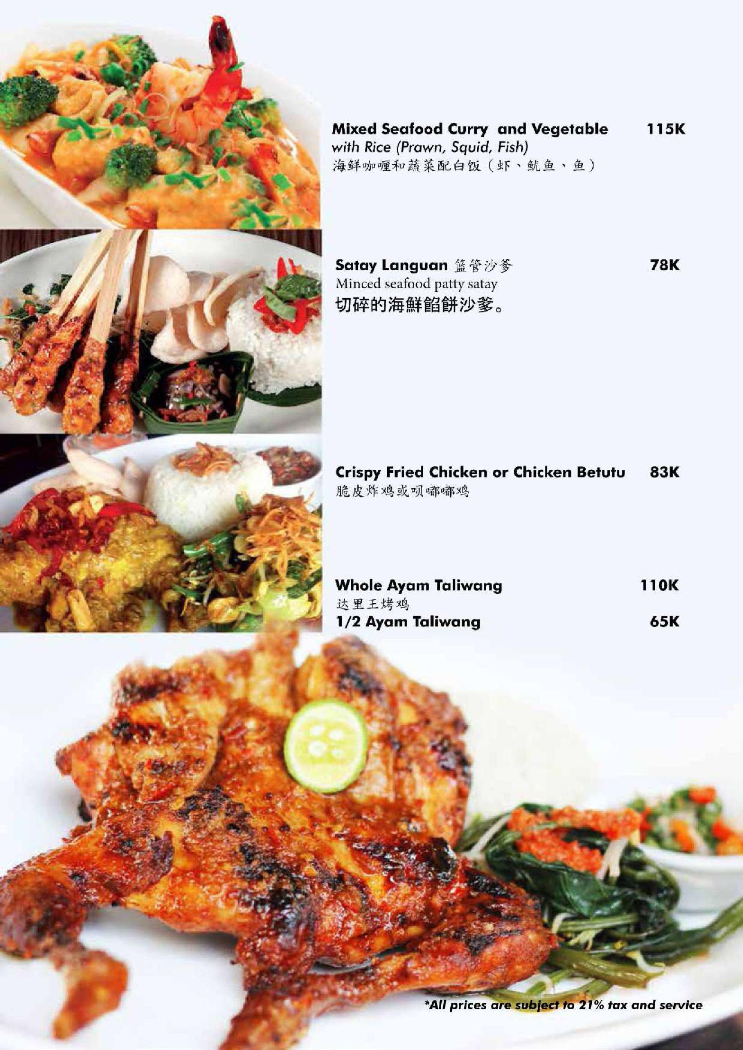 Menu at Gourmet and Cafe Nusa Dua, Kuta Selatan