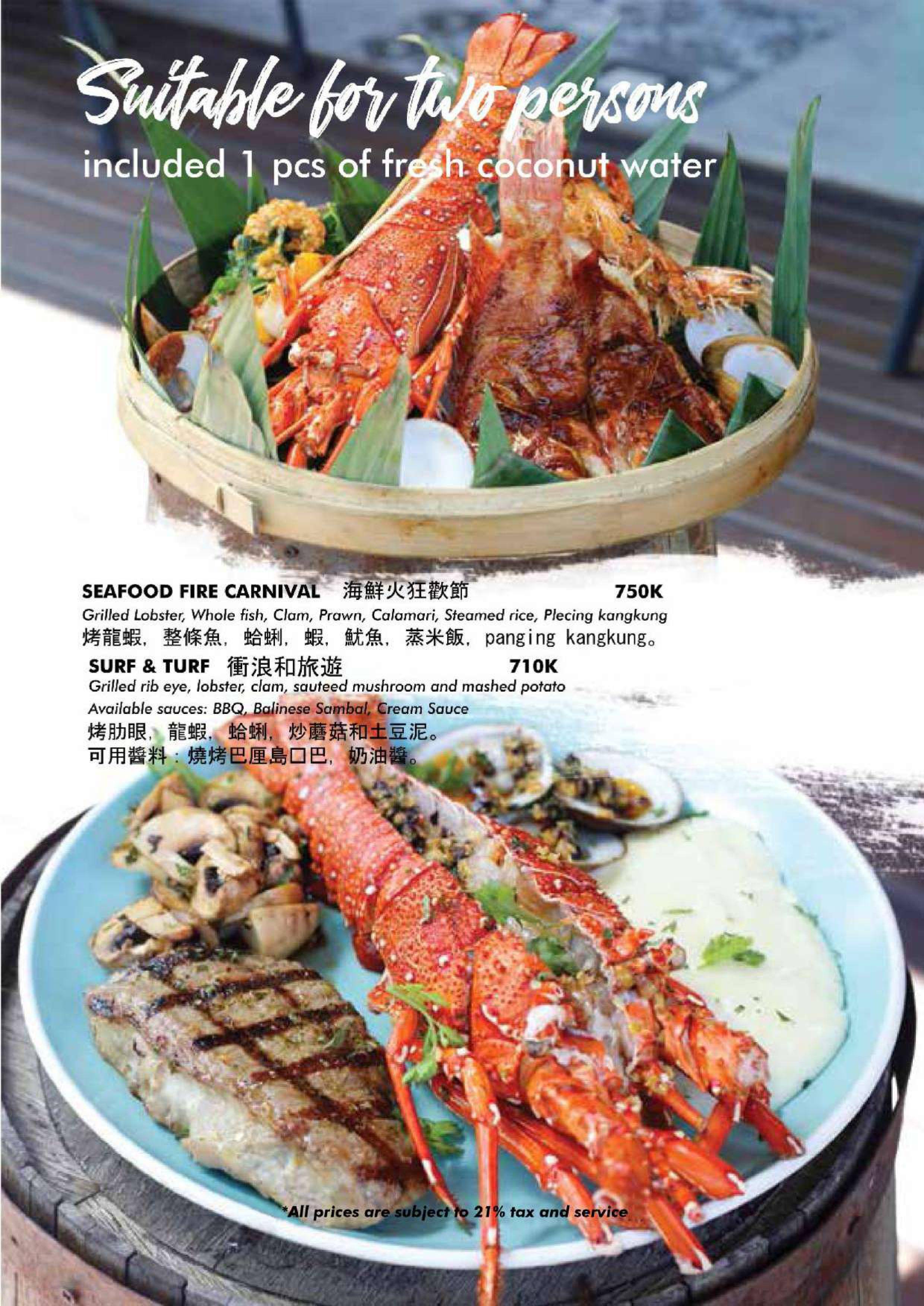 Menu at Gourmet and Cafe Nusa Dua, Jimbaran