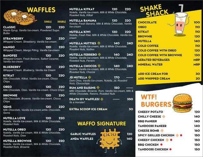 Waffo & More Menu, Menu for Waffo & More, Paschim Vihar, New Delhi - Zomato