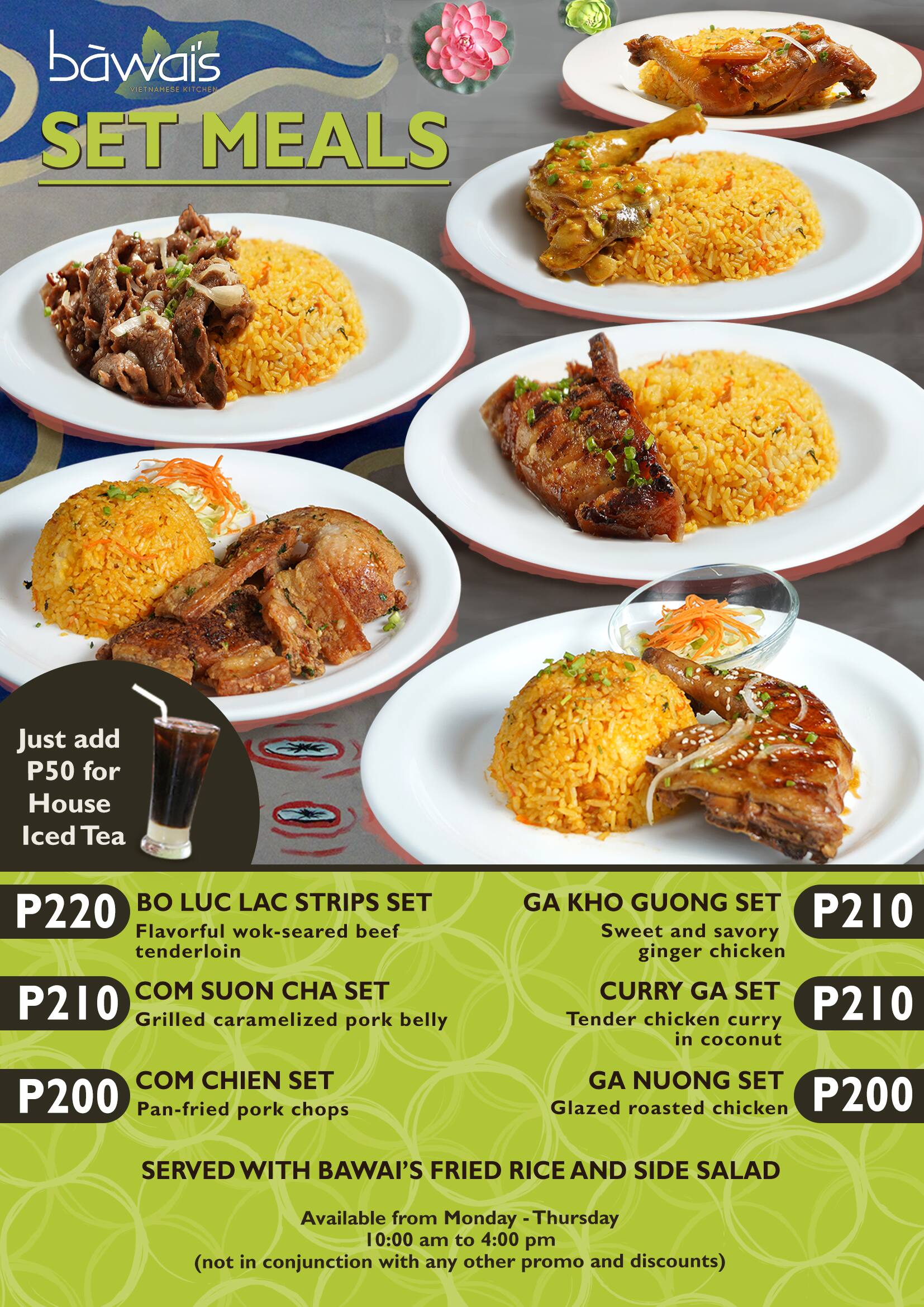 Menu at Bawai's Vietnamese Kitchen restaurant, Quezon City, 2nd Floor
