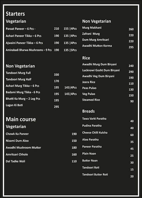 Menu of Northern Flavours, Mira Road, Mumbai