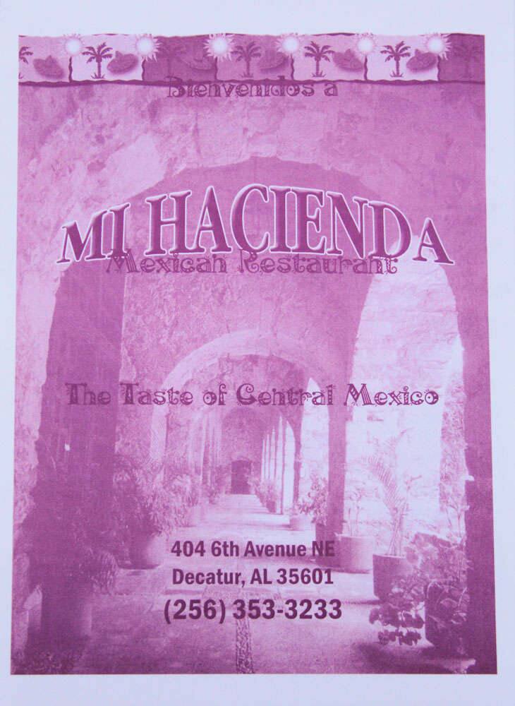 Menu at Mi Hacienda Mexican Restaurant, Decatur