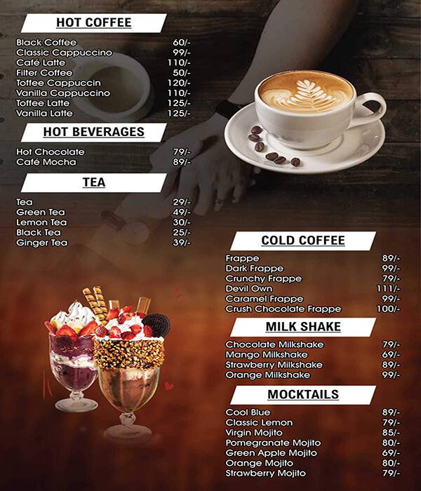 Menu of Brothers Coffee Cafe, NIBM Road, Pune