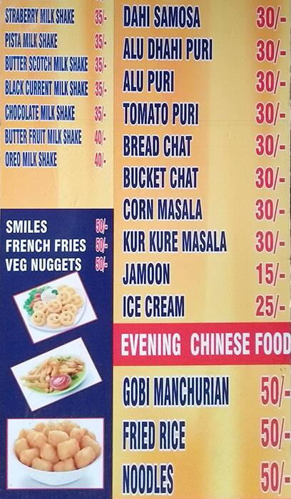 Menu at Lakshmi sweets And Chats, Bengaluru, BDA Complex