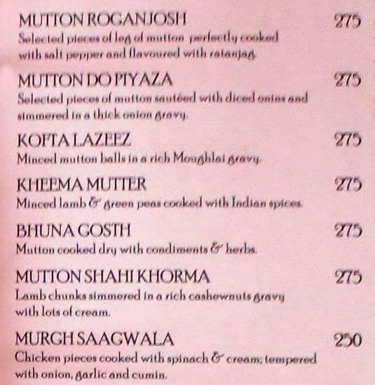 Menu at Spice Route, Bengaluru, 8