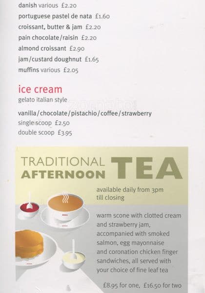 Menu at Cafe Moka, London, Unit 29