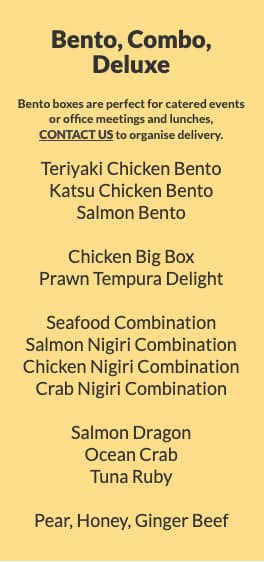 Menu at Smart Sushi Britomart restaurant, Auckland