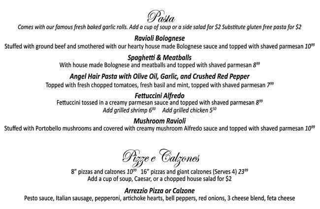 Menu at The Venetian pizzeria, Hillsboro, 253 E Main St