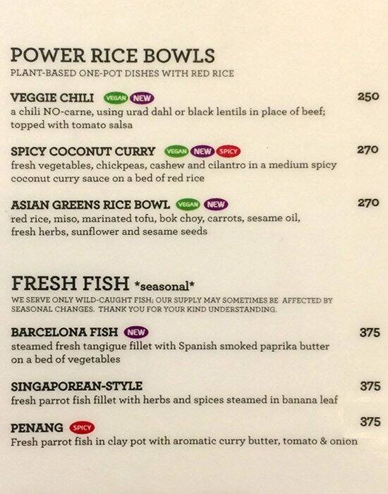 Menu at Oh Georg cafe, Cebu City, ayala center cebu