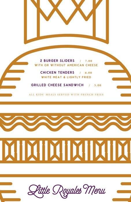 Menu at The Royale pub & bar, Plano