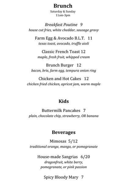 Menu at The Royale pub & bar, Plano