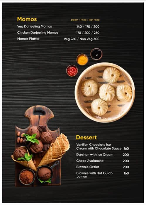 Menu of The Chinese Monk, Sakchi, Jamshedpur