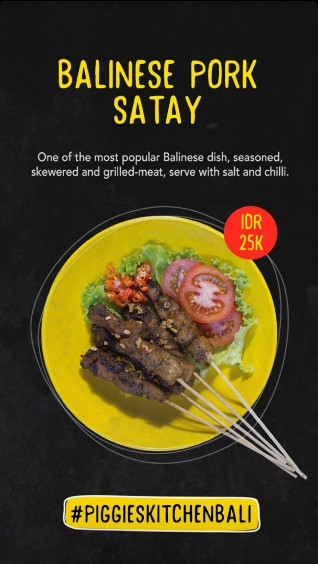 Menu at Piggie's Kitchen restaurant, Kuta Selatan