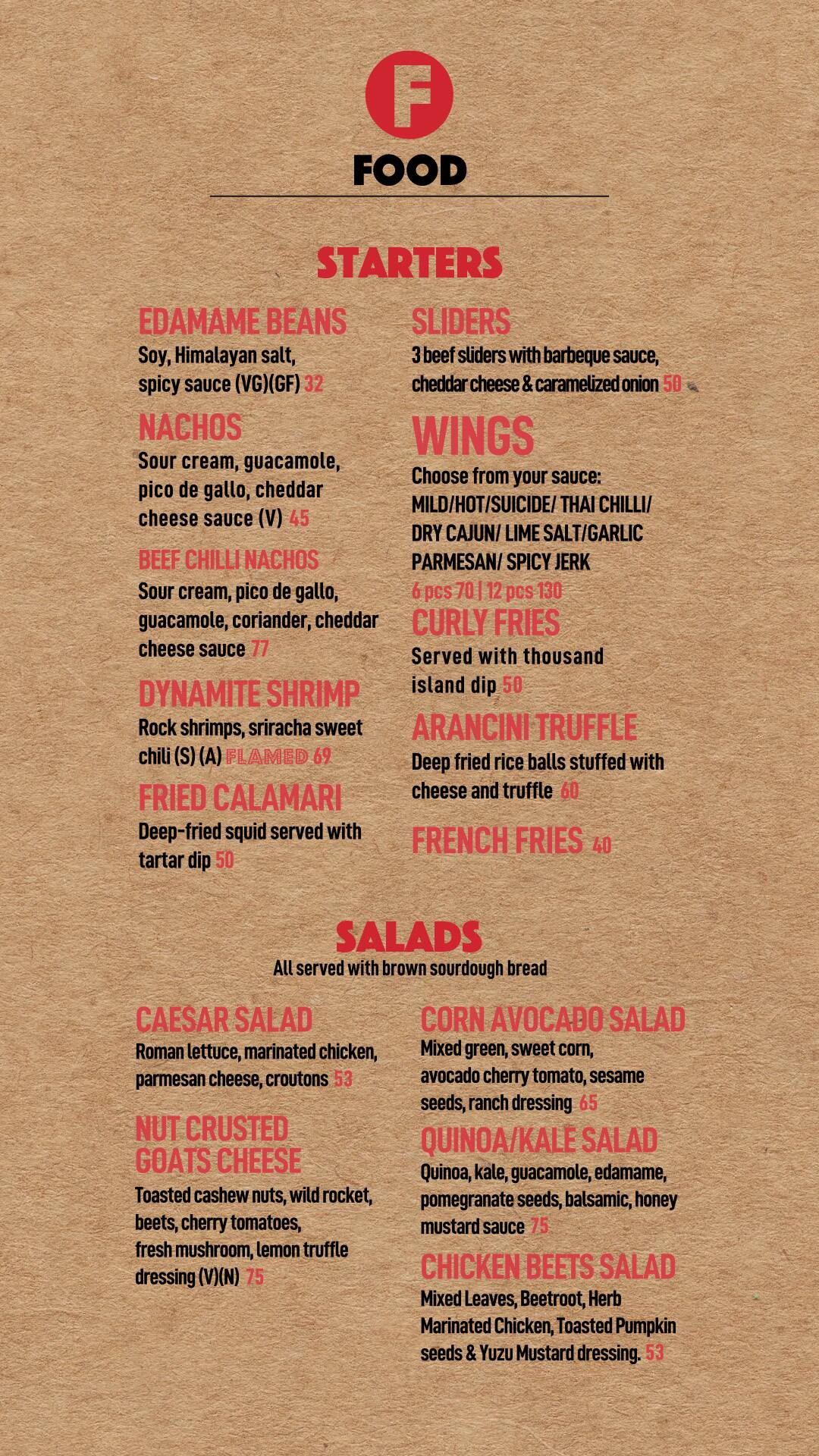 Menu of Flambe Restaurant And Bar, Al Barsha, Dubai