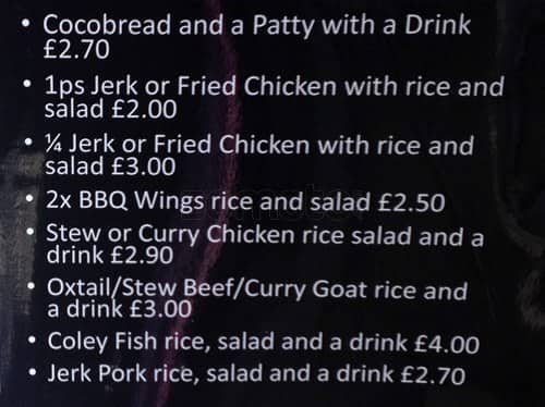 Menu at Taste Buds restaurant, London, 20A W Green Rd