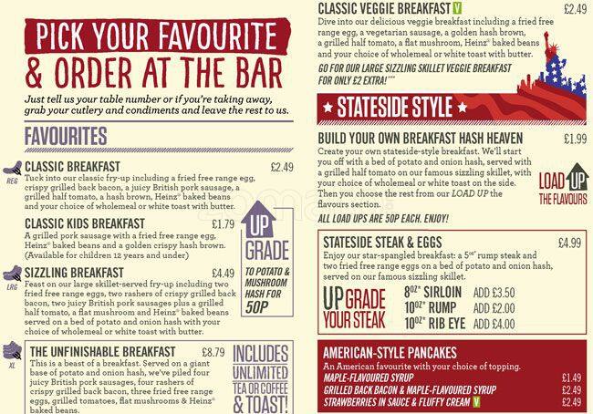 Menu at The Three Blackbirds pub & bar, Bexley, Blendon Rd
