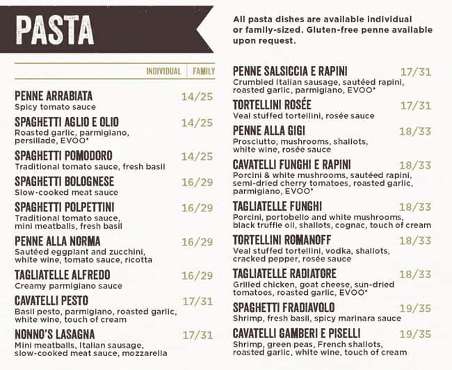 Menu at Enoteca Monza pizzeria, Laval