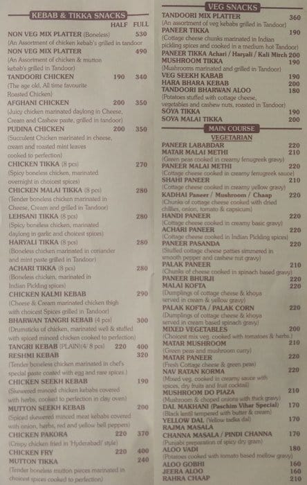 Dilkhush Food Plaza Menu, Menu for Dilkhush Food Plaza, Paschim Vihar ...